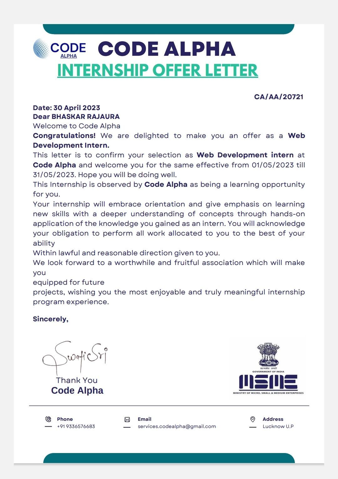 Bhaskar R on LinkedIn: #codealpha #intern Bhaskar R on LinkedIn: #codealpha #intern