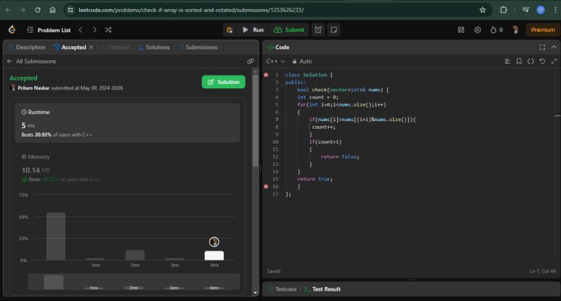 Day 2 of LeetCode challenge: Check Array Sorted and Rotated | Pritam ... Day 2 of LeetCode challenge: Check Array Sorted and Rotated | Pritam ...