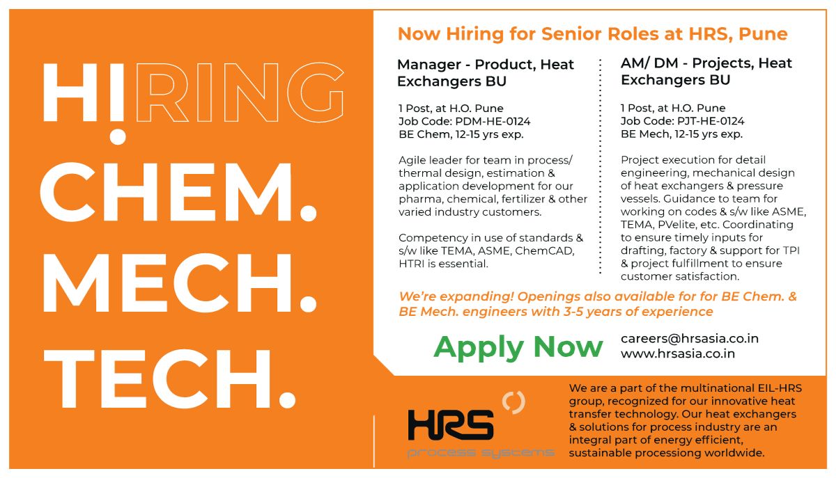 HRS PROCESS SYSTEMS LTD on LinkedIn: Jobs At HRS Heat Exchangers - Join ... HRS PROCESS SYSTEMS LTD on LinkedIn: Jobs At HRS Heat Exchangers - Join ...