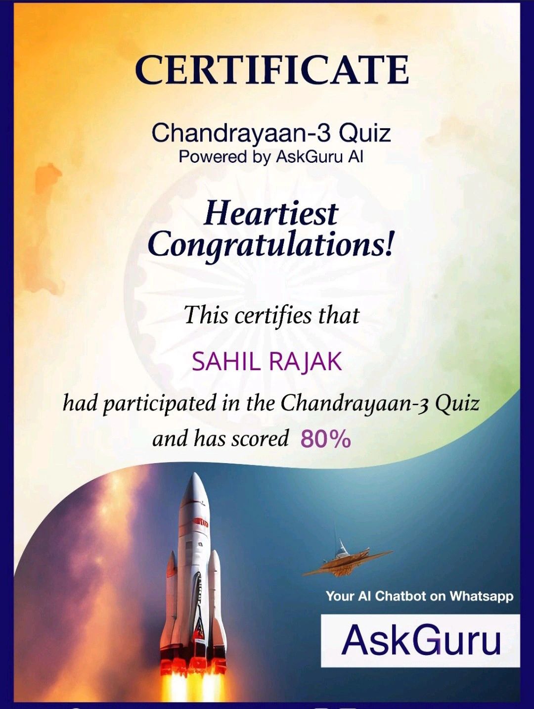 Sahil Rajak on LinkedIn: #quizcompetition #chandrayaan3 #askguruai Sahil Rajak on LinkedIn: #quizcompetition #chandrayaan3 #askguruai