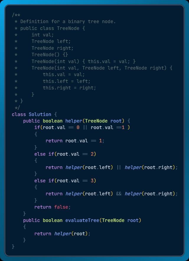How to Evaluate Boolean Binary Tree | Jagruti Gawade posted on the ... How to Evaluate Boolean Binary Tree | Jagruti Gawade posted on the ...