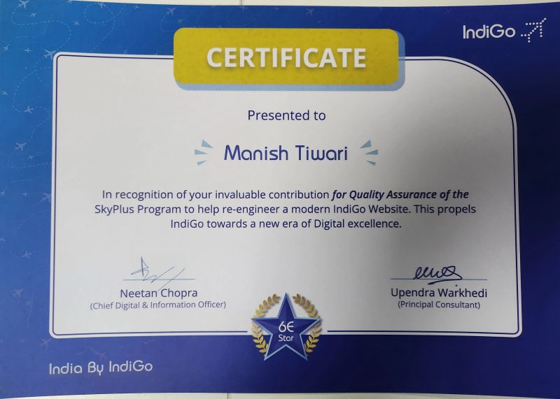 Manish Tiwari on LinkedIn: #recognition Manish Tiwari on LinkedIn: #recognition