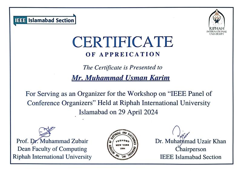 Muhammad Usman Karim on LinkedIn: I’m excited to share that I recently ... Muhammad Usman Karim on LinkedIn: I’m excited to share that I recently ...