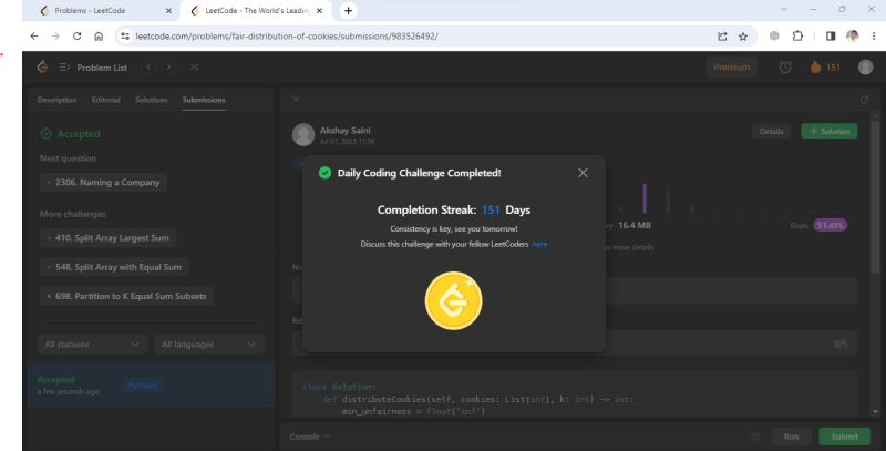 Akshay Saini on LinkedIn: #leetcode #problemsolving #coding Akshay Saini on LinkedIn: #leetcode #problemsolving #coding