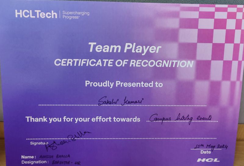 Sakshi Kumari on LinkedIn: #hcltech #hr #rewards #success # ... Sakshi Kumari on LinkedIn: #hcltech #hr #rewards #success # ...