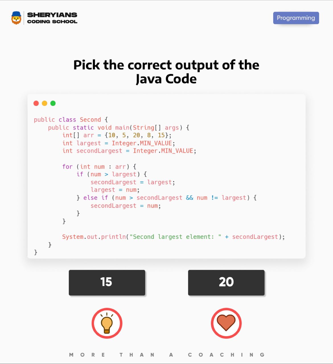 Sheryians Coding School on LinkedIn: #java #codingchallenge # ... Sheryians Coding School on LinkedIn: #java #codingchallenge # ...
