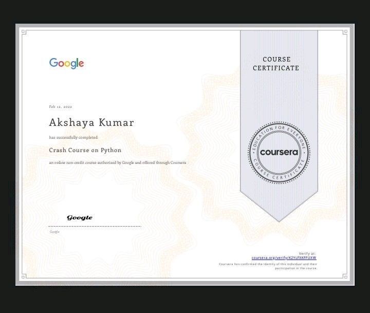 Akshaya Kumar on LinkedIn: #google #pythonprogramminglanguage #pythoncoding Akshaya Kumar on LinkedIn: #google #pythonprogramminglanguage #pythoncoding