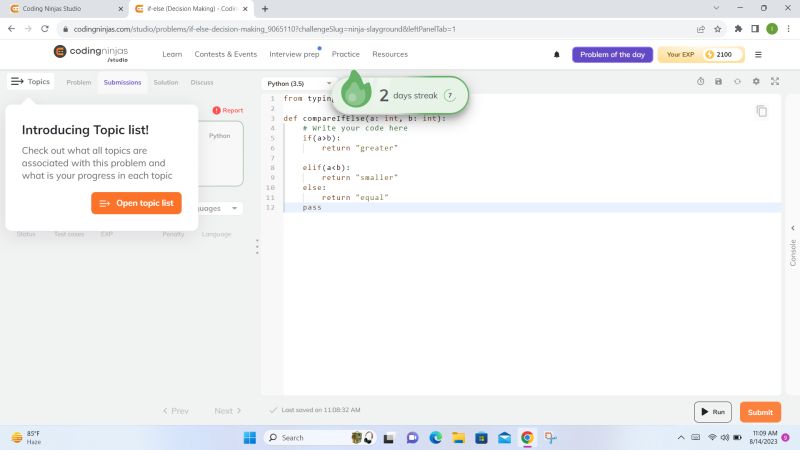 Ishan Ojha on LinkedIn: #day2 #ninjaslayground #codingninjasstudio # ... Ishan Ojha on LinkedIn: #day2 #ninjaslayground #codingninjasstudio # ...