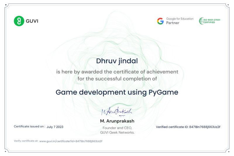 Dhruv Jindal on LinkedIn: #programming #google #python #gamedevelopment Dhruv Jindal on LinkedIn: #programming #google #python #gamedevelopment
