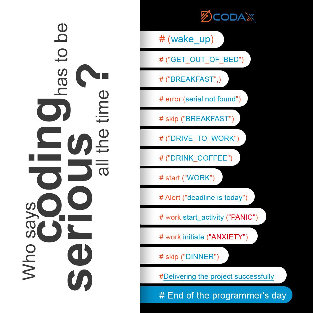 DCodax Technologies on LinkedIn: #coderslife #codingfun #coders DCodax Technologies on LinkedIn: #coderslife #codingfun #coders