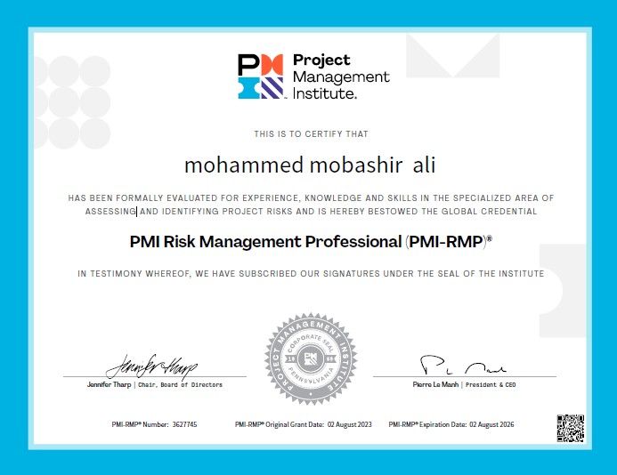 Mobashir Ali Mohammed CEng,MCIBSE, MASHRAE, LEED GA, PMI-RMP on ... Mobashir Ali Mohammed CEng,MCIBSE, MASHRAE, LEED GA, PMI-RMP on ...