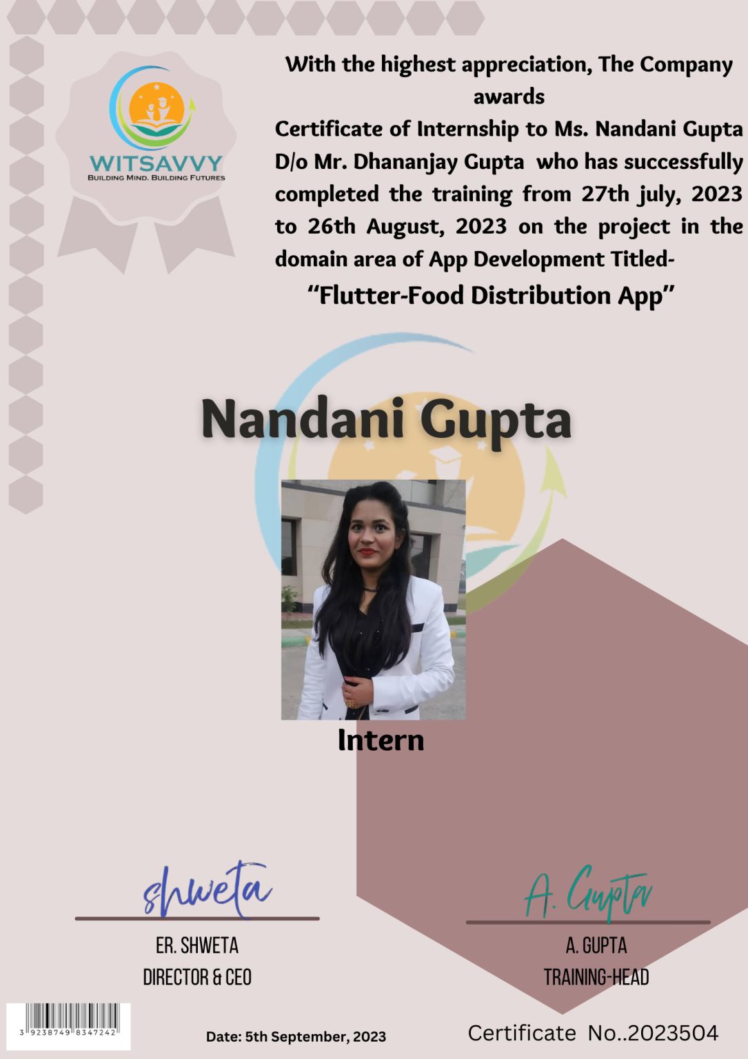 Nandani Gupta on LinkedIn: I am very glad to share that I have ... Nandani Gupta on LinkedIn: I am very glad to share that I have ...