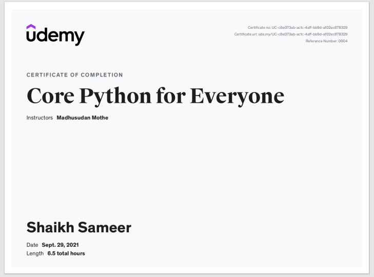 Sameer Shaikh on LinkedIn: #so #core #python #certification # ... Sameer Shaikh on LinkedIn: #so #core #python #certification # ...