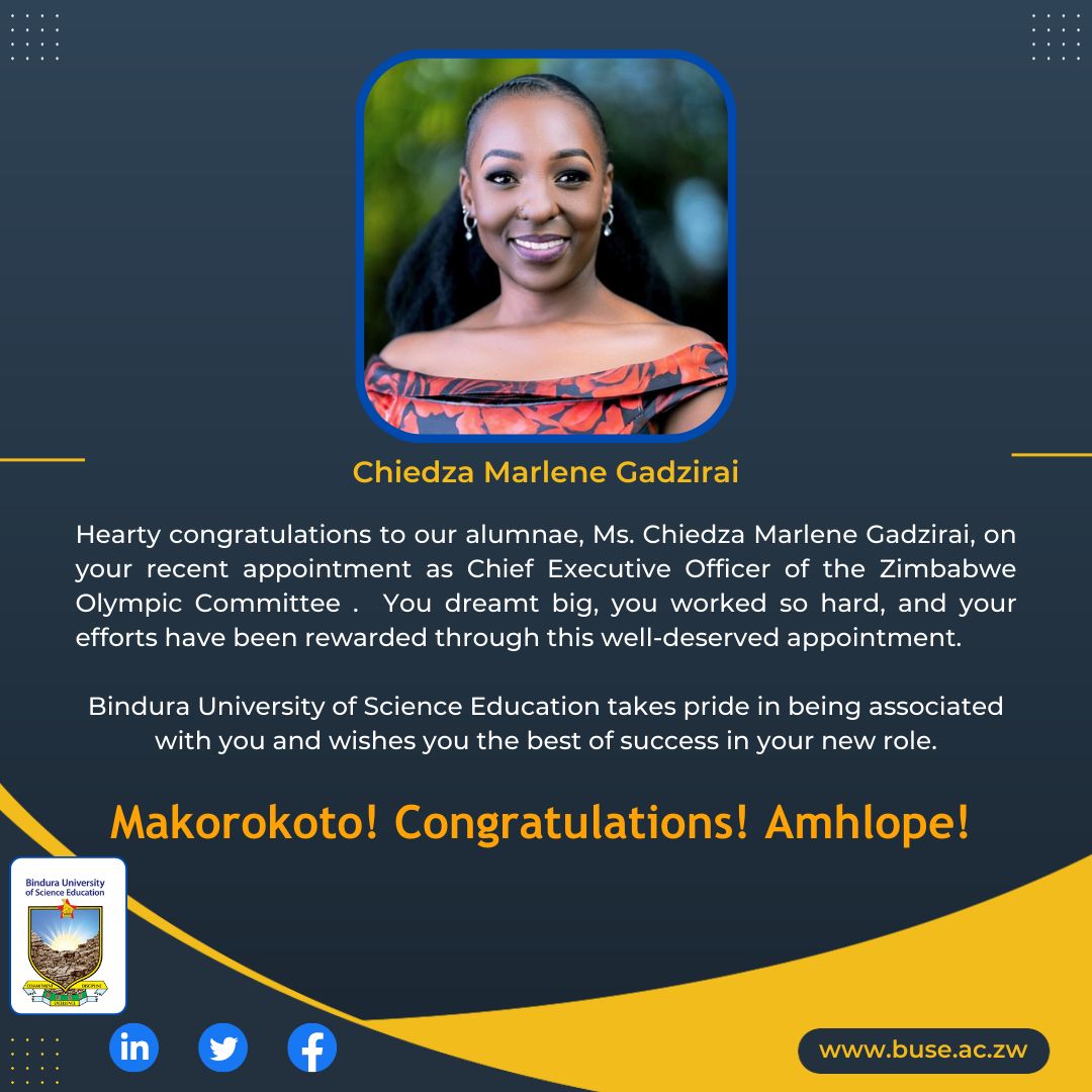Bindura University of Science Education Official posted on LinkedIn Bindura University of Science Education Official posted on LinkedIn
