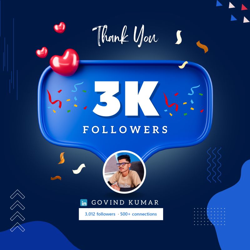 Govind Kumar on LinkedIn: #grateful #3kfollowers #linkedin #networking ... Govind Kumar on LinkedIn: #grateful #3kfollowers #linkedin #networking ...
