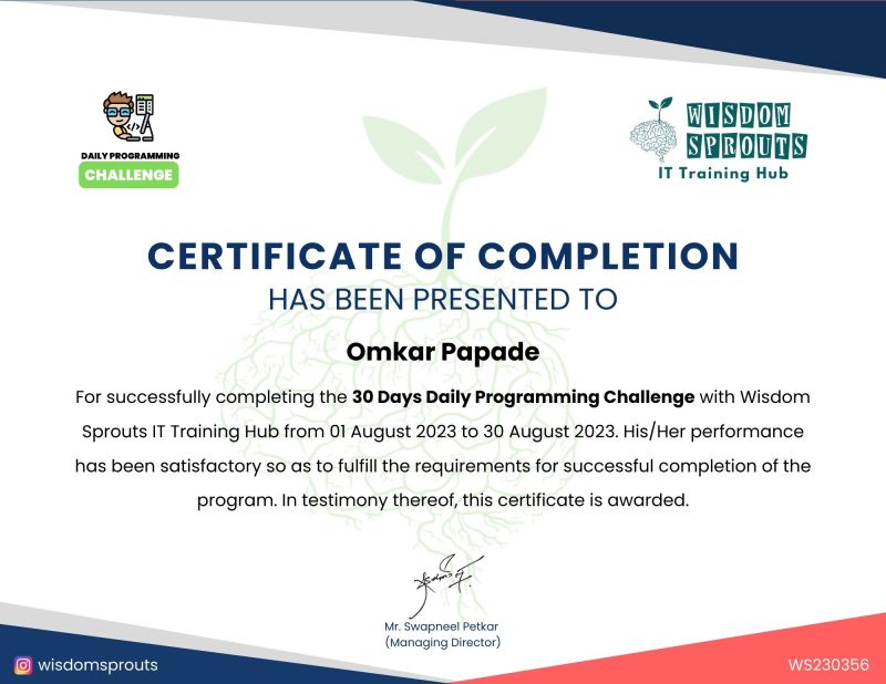 Omkar Papade on LinkedIn: #codingchallenge #datastructuresandalgorithms ... Omkar Papade on LinkedIn: #codingchallenge #datastructuresandalgorithms ...