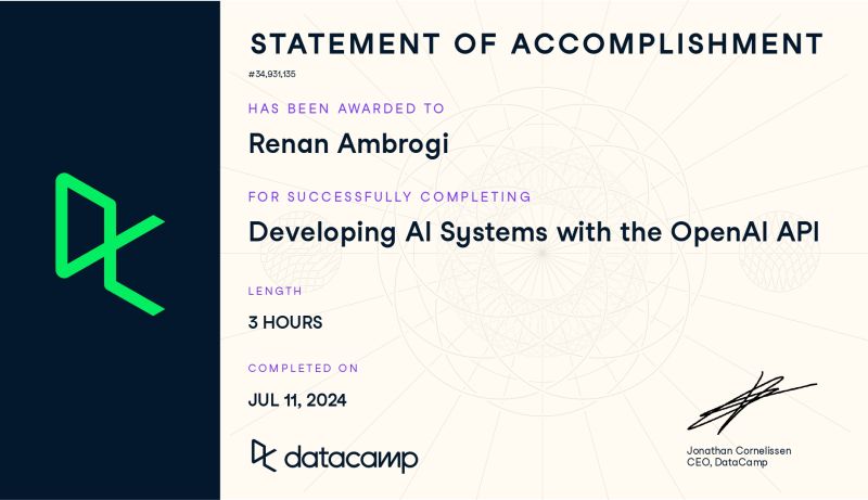 Renan Ambrogi on LinkedIn: #openai #api #ai #techskills Renan Ambrogi on LinkedIn: #openai #api #ai #techskills