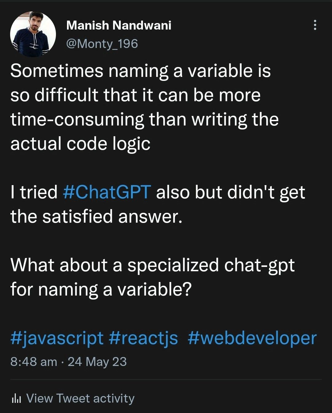 Manish Nandwani on LinkedIn: #javascriptdeveloper #javascript #reactjs ... Manish Nandwani on LinkedIn: #javascriptdeveloper #javascript #reactjs ...