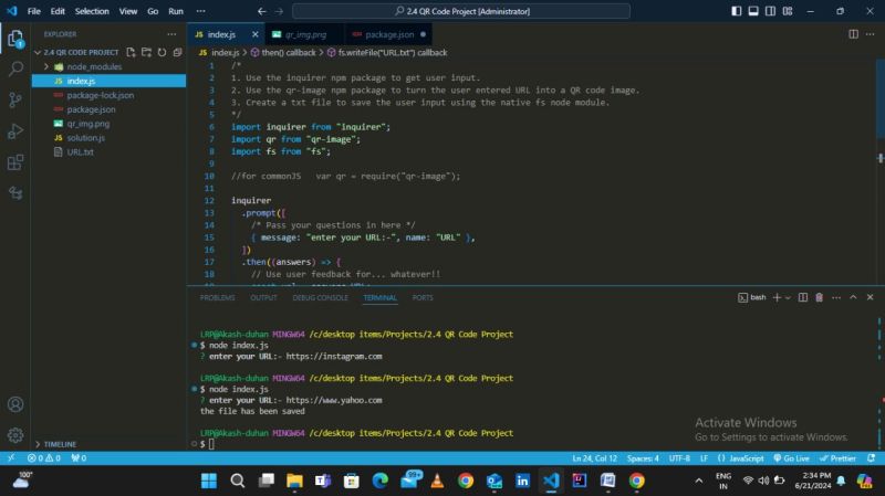 akash duhan on LinkedIn: #nodejs #qrcode #webdevelopment #coding # ... akash duhan on LinkedIn: #nodejs #qrcode #webdevelopment #coding # ...