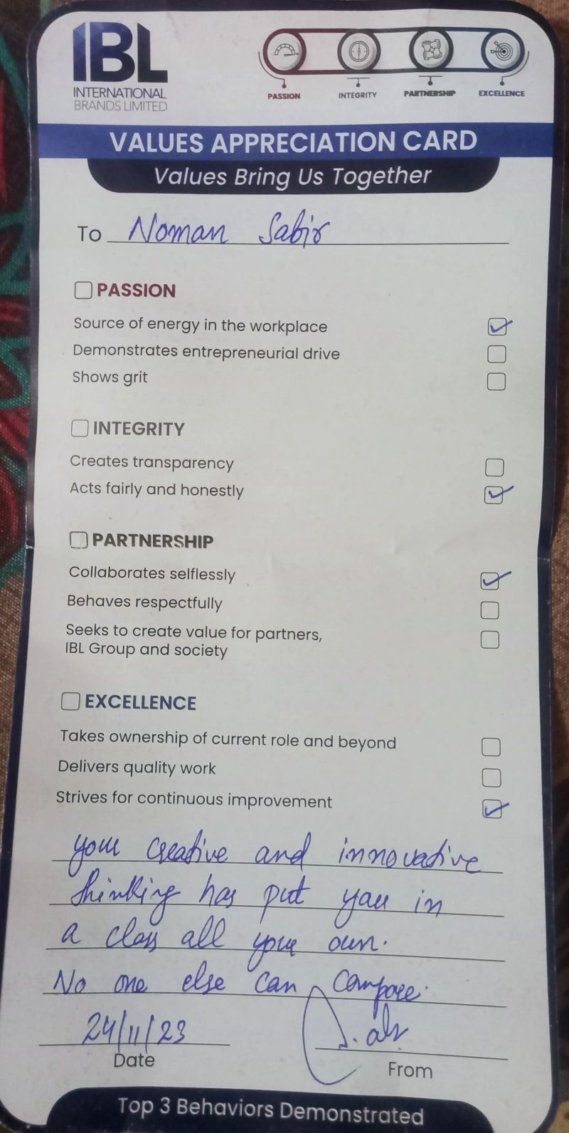 Noman Sabir Awan on LinkedIn: words of appreciation from your bosses ... Noman Sabir Awan on LinkedIn: words of appreciation from your bosses ...