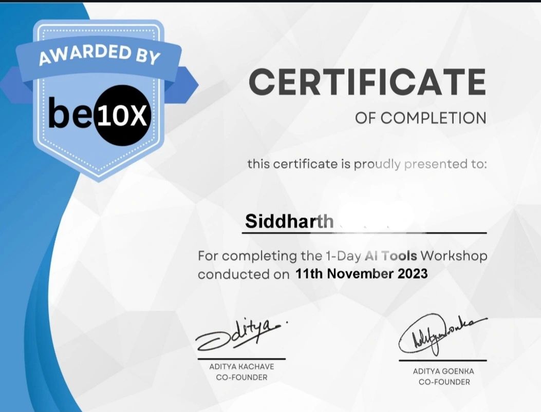 Siddharth verma on LinkedIn: #ai #certification #continuouslearning Siddharth verma on LinkedIn: #ai #certification #continuouslearning