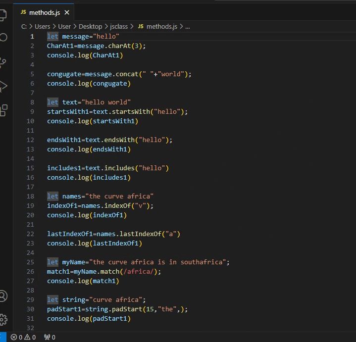 Emeka Chigbata on LinkedIn: some methods of using string in JavaScript ... Emeka Chigbata on LinkedIn: some methods of using string in JavaScript ...