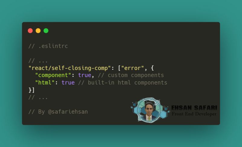 Ehsan Safari on LinkedIn: #self_closing #eslint #javascript #typescript ... Ehsan Safari on LinkedIn: #self_closing #eslint #javascript #typescript ...