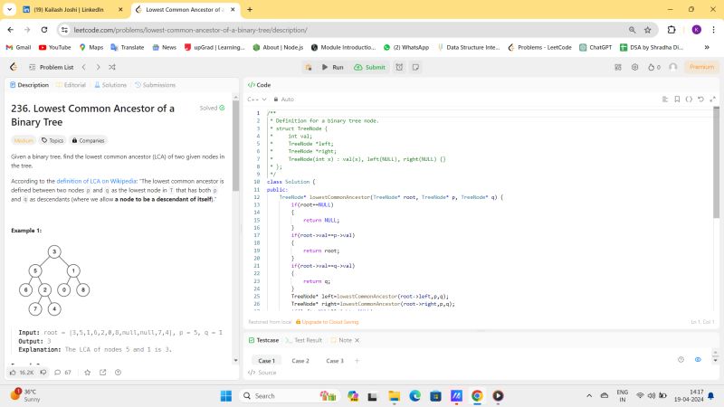 Kailash Joshi on LinkedIn: @leetcode 236 Lowest common ancestor of ... Kailash Joshi on LinkedIn: @leetcode 236 Lowest common ancestor of ...