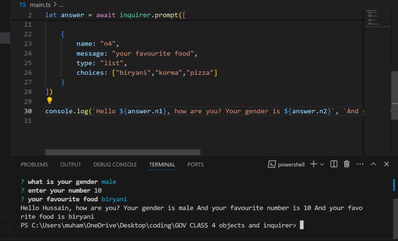 Muhammad Hussain on LinkedIn: #inquirer #typescript Muhammad Hussain on LinkedIn: #inquirer #typescript