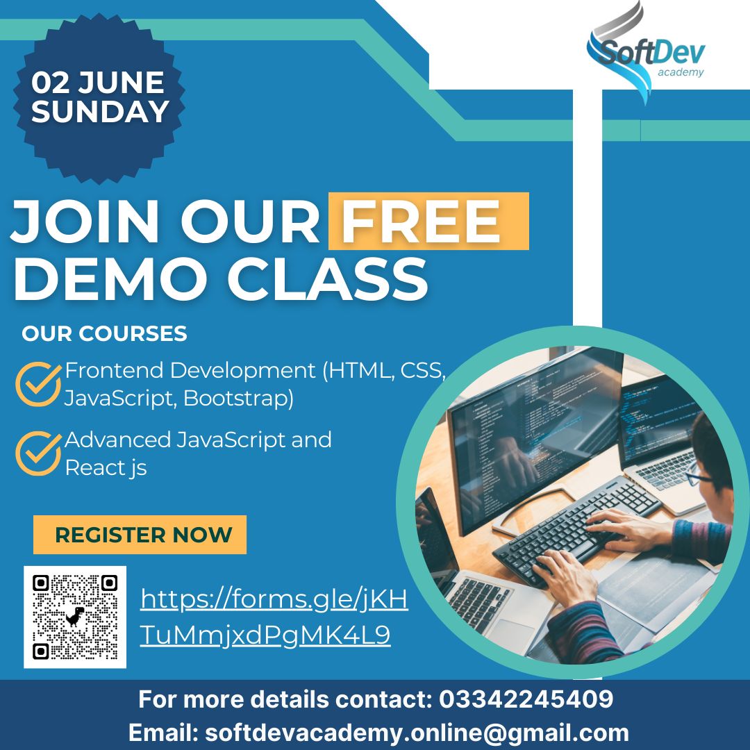 Mahnoor Khan on LinkedIn: #freedemoclass #webdevelopment # ... Mahnoor Khan on LinkedIn: #freedemoclass #webdevelopment # ...