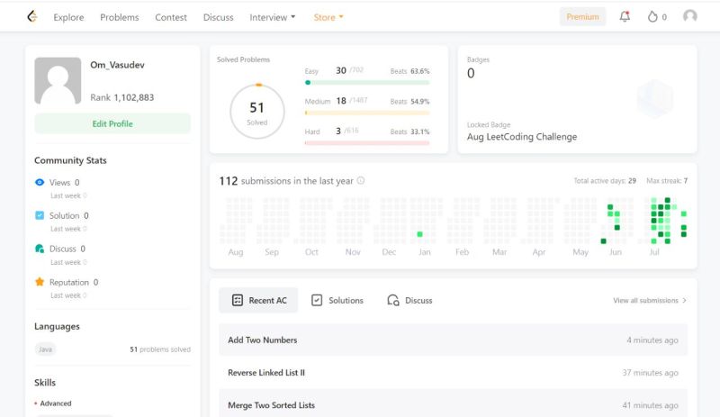 Om Vasudev on LinkedIn: #leetcode #codingjourney #kunalkushwaha #dsa # ... Om Vasudev on LinkedIn: #leetcode #codingjourney #kunalkushwaha #dsa # ...