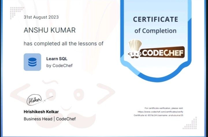 Anshu Kumar on LinkedIn: #codechef #sql #mysql #codechef #coding # ... Anshu Kumar on LinkedIn: #codechef #sql #mysql #codechef #coding # ...