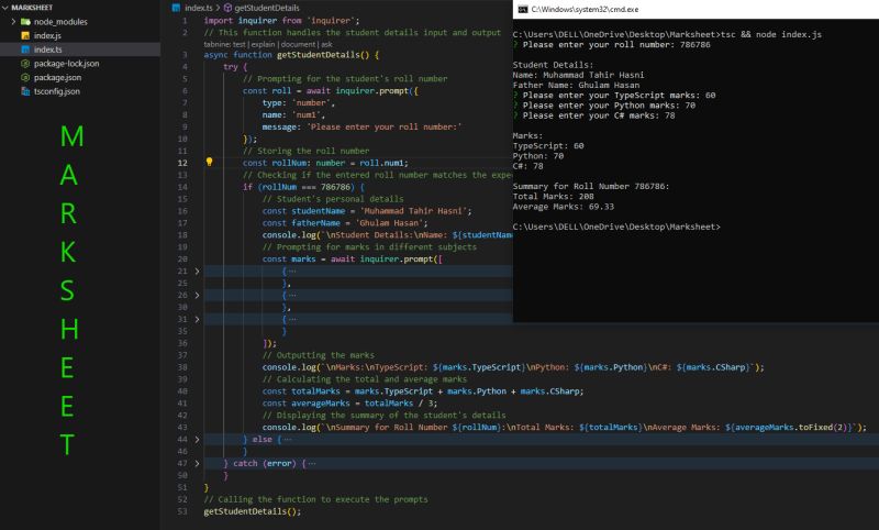 Muhammad TAHIR Hasni on LinkedIn: #projectofmarksheet #typescript # ... Muhammad TAHIR Hasni on LinkedIn: #projectofmarksheet #typescript # ...
