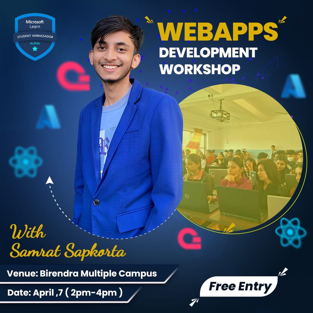 Samrat Sapkota on LinkedIn: Join me for a workshop on April 7th! All ... Samrat Sapkota on LinkedIn: Join me for a workshop on April 7th! All ...
