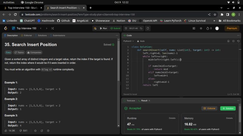 Rhythm Rawat on LinkedIn: #100daysofcode #dsa #coding #python #binarysearch Rhythm Rawat on LinkedIn: #100daysofcode #dsa #coding #python #binarysearch