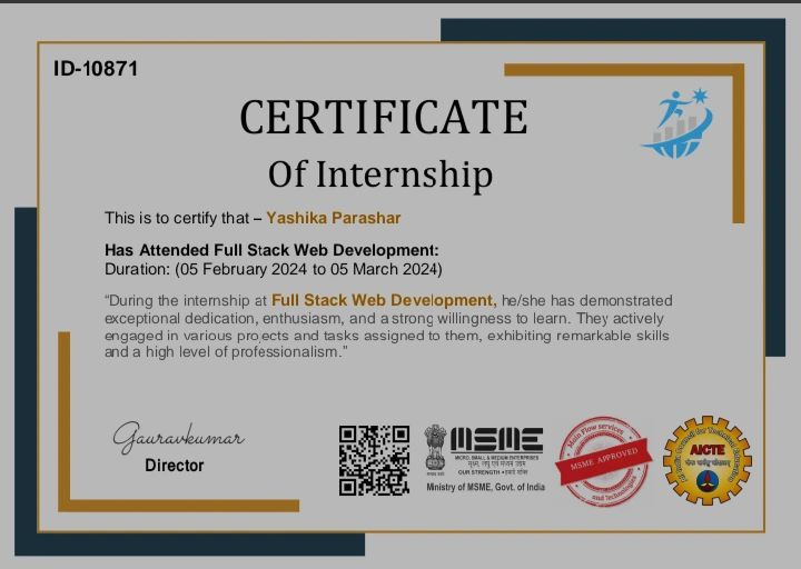 Yashika Parashar on LinkedIn: #internship #mainflowservices # ... Yashika Parashar on LinkedIn: #internship #mainflowservices # ...