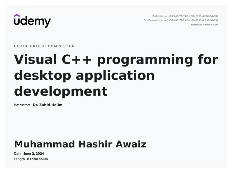 Muhammad Hashir Awaiz on LinkedIn: #udemy #visualcpp # ... Muhammad Hashir Awaiz on LinkedIn: #udemy #visualcpp # ...