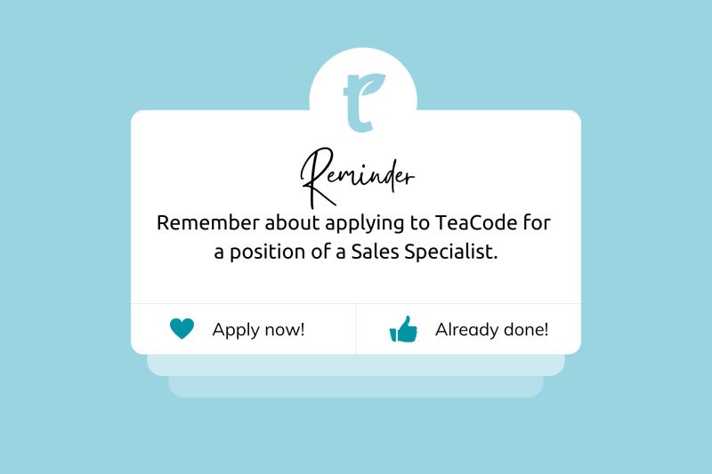 TeaCode.io on LinkedIn: Sales Specialist TeaCode.io on LinkedIn: Sales Specialist