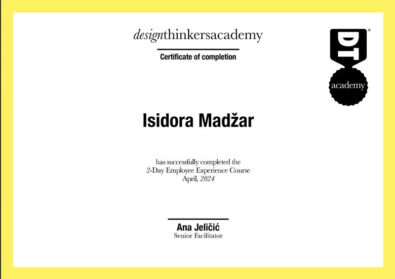 Isidora Madzar on LinkedIn: Design Thinking & Employee Experience Dva ... Isidora Madzar on LinkedIn: Design Thinking & Employee Experience Dva ...