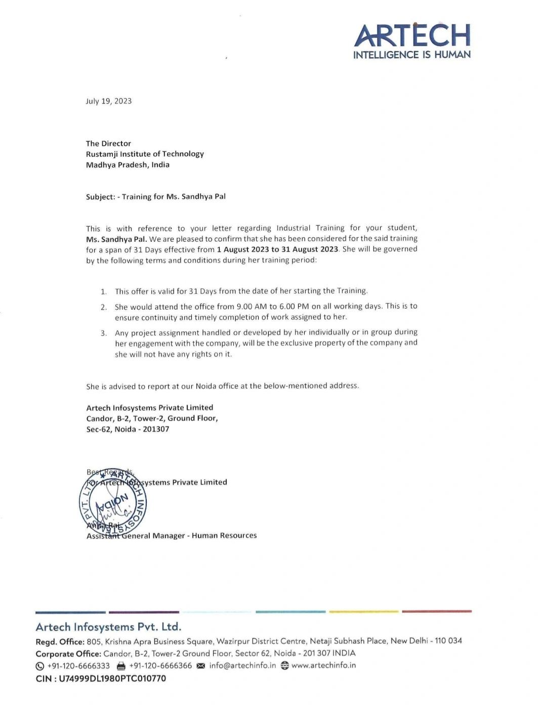 Sandhya Pal on LinkedIn: #connection #internship #artech #webdevelopment Sandhya Pal on LinkedIn: #connection #internship #artech #webdevelopment
