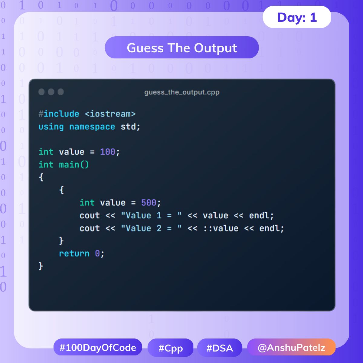 Anshu Patel on LinkedIn: #cpp #dsa #100daysofcode #100daysofcodingchallenge Anshu Patel on LinkedIn: #cpp #dsa #100daysofcode #100daysofcodingchallenge