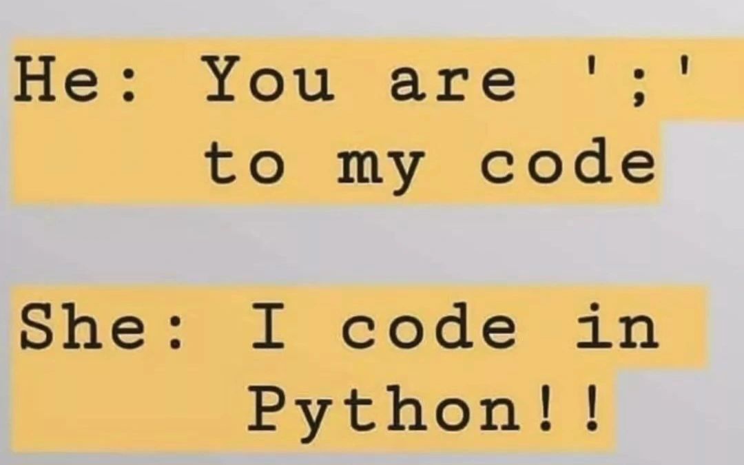 Rtr. YASSHOOZER JOSHUA on LinkedIn: #techhumor #pov #python #code Rtr. YASSHOOZER JOSHUA on LinkedIn: #techhumor #pov #python #code