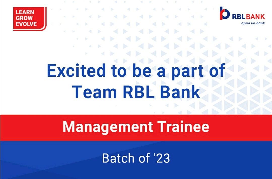 Sarang Pawar on LinkedIn: #learngrowevolve #rblbank #managementtrainee ... Sarang Pawar on LinkedIn: #learngrowevolve #rblbank #managementtrainee ...