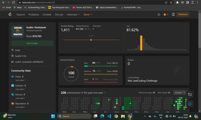 Sudhir Venkatesh on LinkedIn: #leetcode #problemsolving # ... Sudhir Venkatesh on LinkedIn: #leetcode #problemsolving # ...