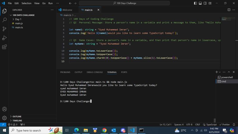 Syed Muhammad Imran on LinkedIn: #100dayofcodingchallenge #typescript # ... Syed Muhammad Imran on LinkedIn: #100dayofcodingchallenge #typescript # ...