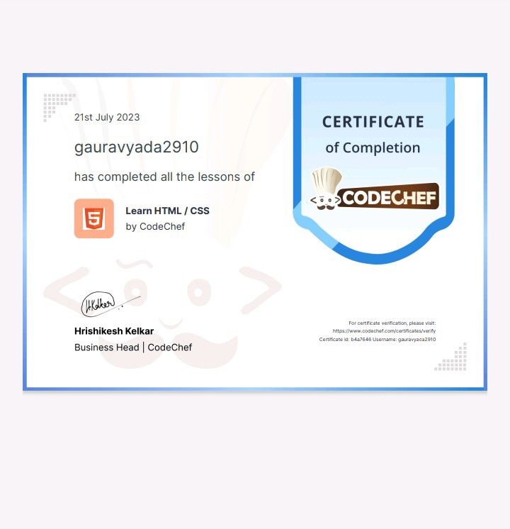 Gaurav Yadav on LinkedIn: #codechef Gaurav Yadav on LinkedIn: #codechef