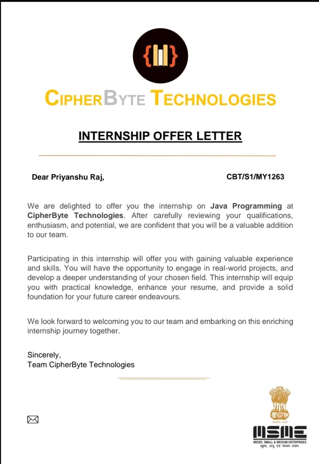 Priyanshu Raj on LinkedIn: #internshipopportunity #javaprogramming # ... Priyanshu Raj on LinkedIn: #internshipopportunity #javaprogramming # ...