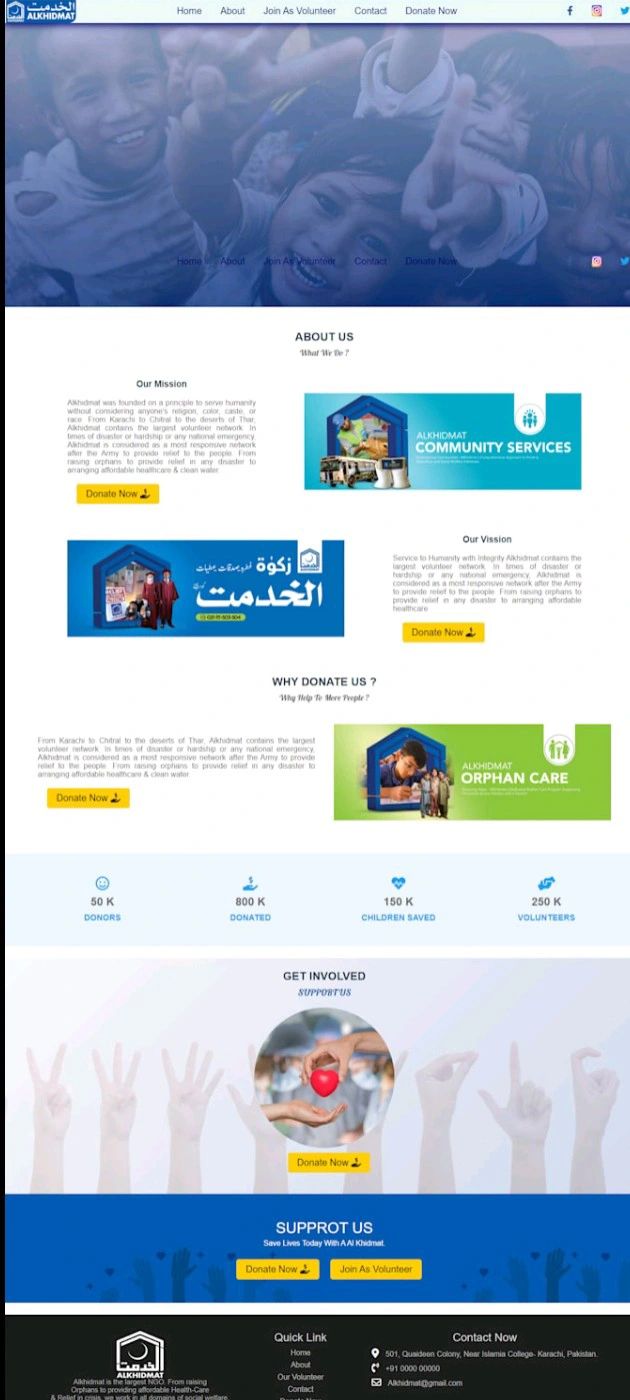 Abdul Ahad on LinkedIn: Created the clone website of Alkhidmat ... Abdul Ahad on LinkedIn: Created the clone website of Alkhidmat ...