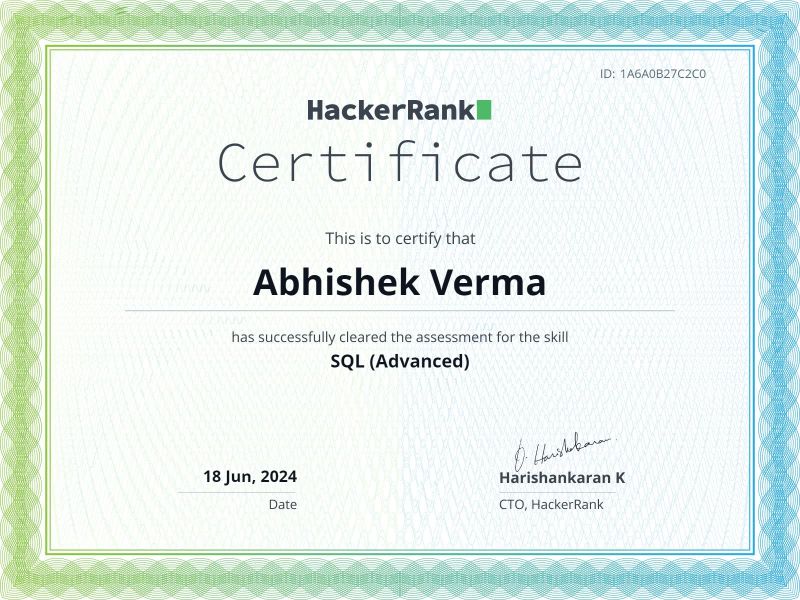 Abhishek Verma on LinkedIn: #hackerrank #sql #mysql Abhishek Verma on LinkedIn: #hackerrank #sql #mysql
