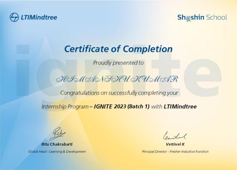 Himanshu Kumar on LinkedIn: Hi Connections, I’m happy to share that I ... Himanshu Kumar on LinkedIn: Hi Connections, I’m happy to share that I ...